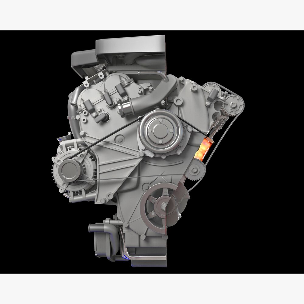 V8 Engine Cutaway Animation