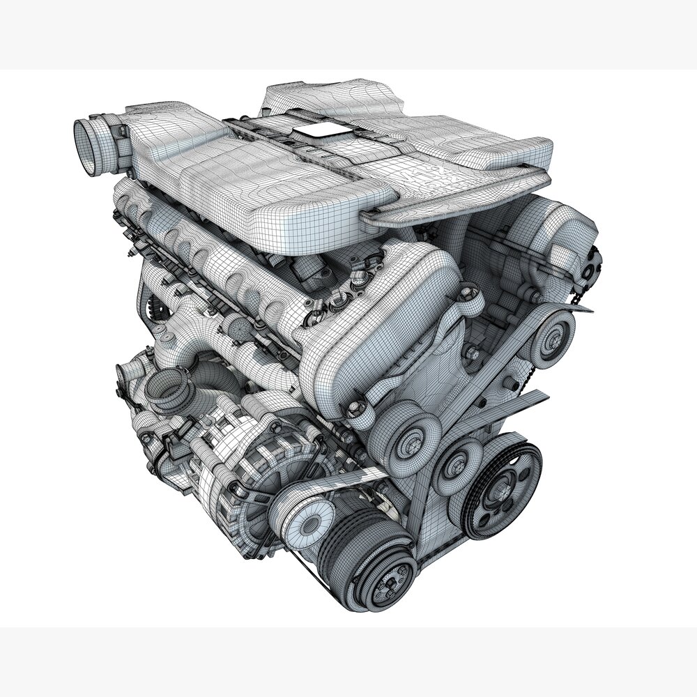 Cutaway V12 Engine 3D model - Download Engine on 3DModels.org