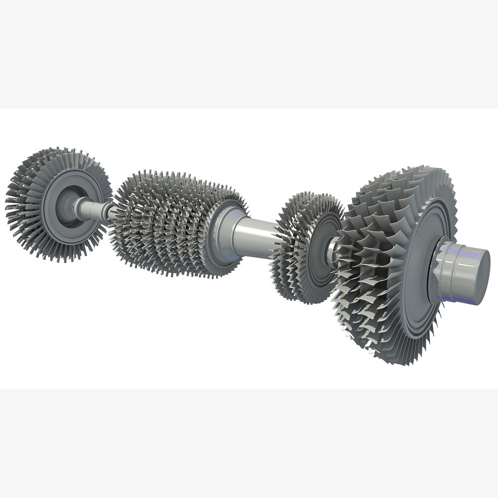 Detailed Aircraft Turbine 3D model - Download Engine on 3DModels.org