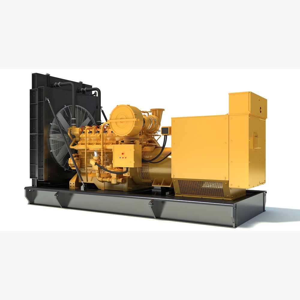 Motor Generador de Gas Detallado Modelo 3D - Descargar Motor on ...