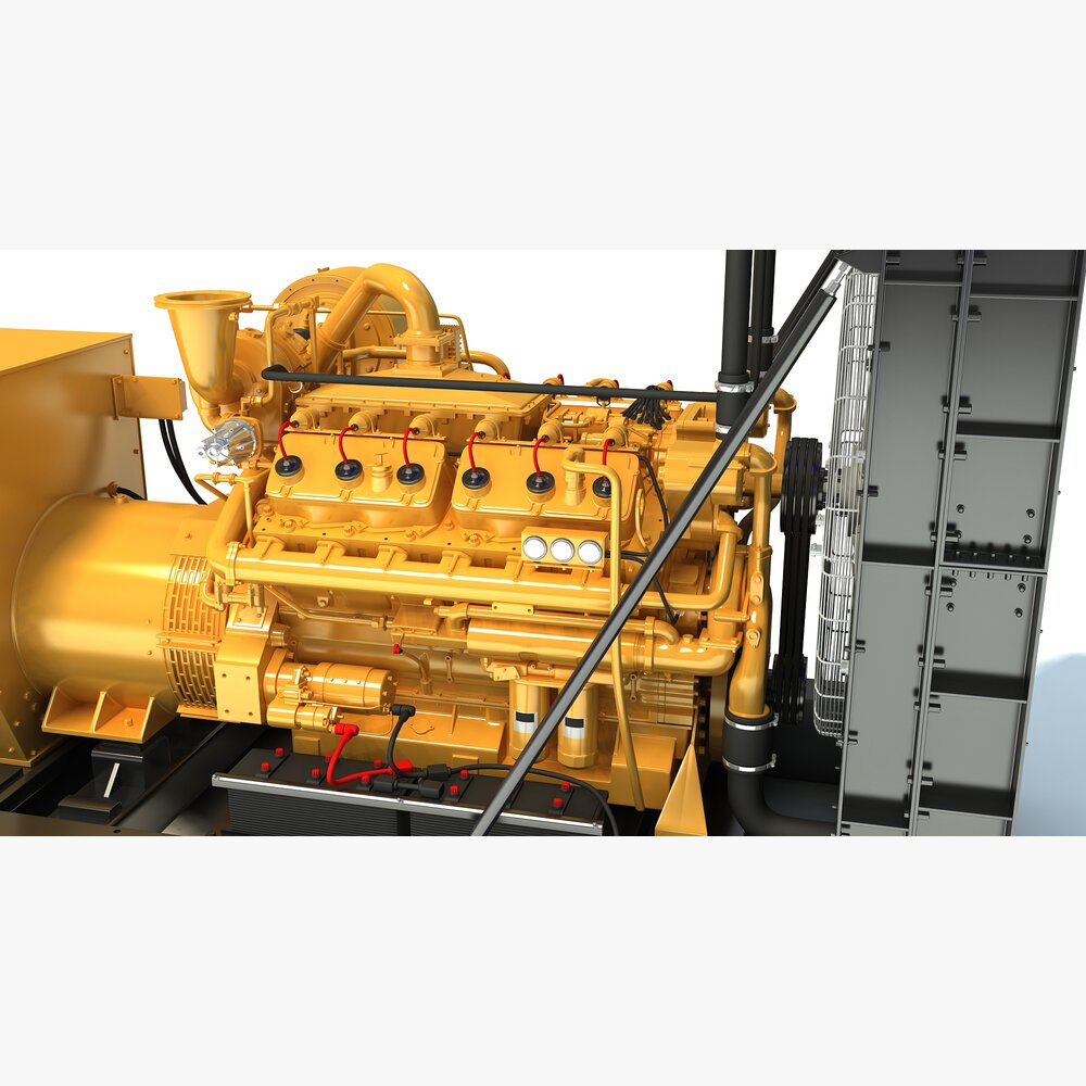 Motor Generador de Gas Detallado Modelo 3D - Descargar Motor on ...