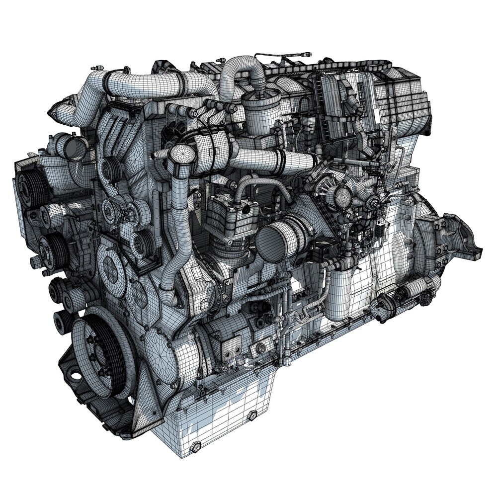 Detailed Truck Engine 3D model - Download Engine on 3DModels.org