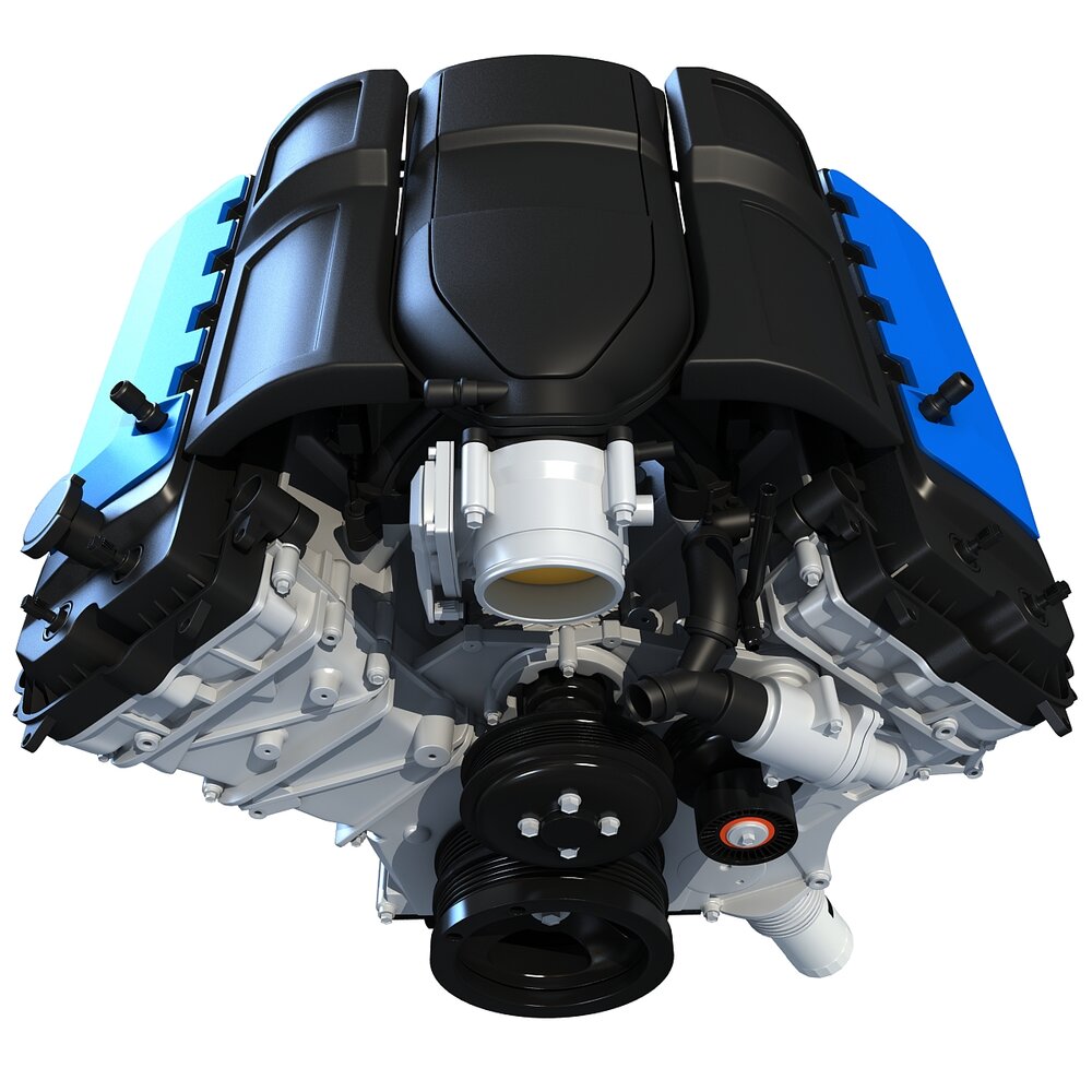 Detailed V8 Engine 3D model - Download Engine on 3DModels.org