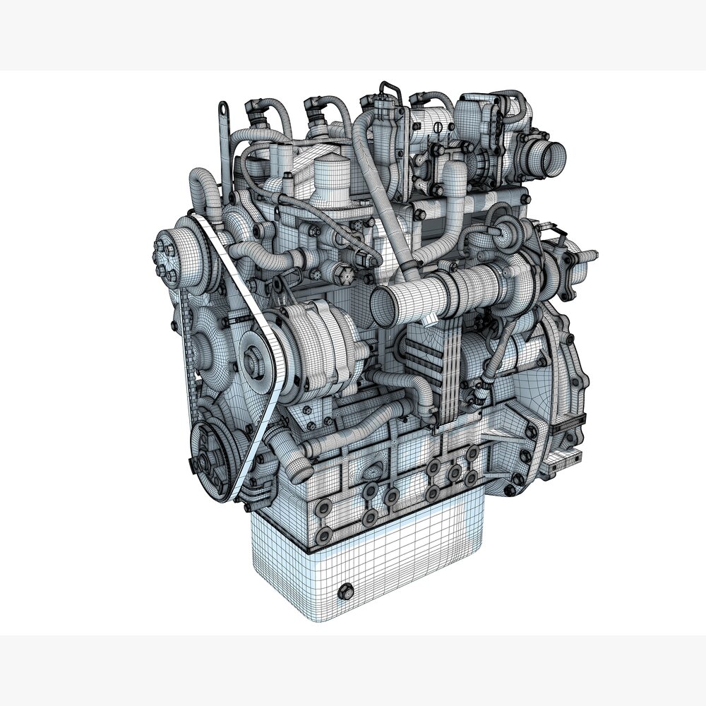 Diesel Engine 3D model - Download Engine on 3DModels.org