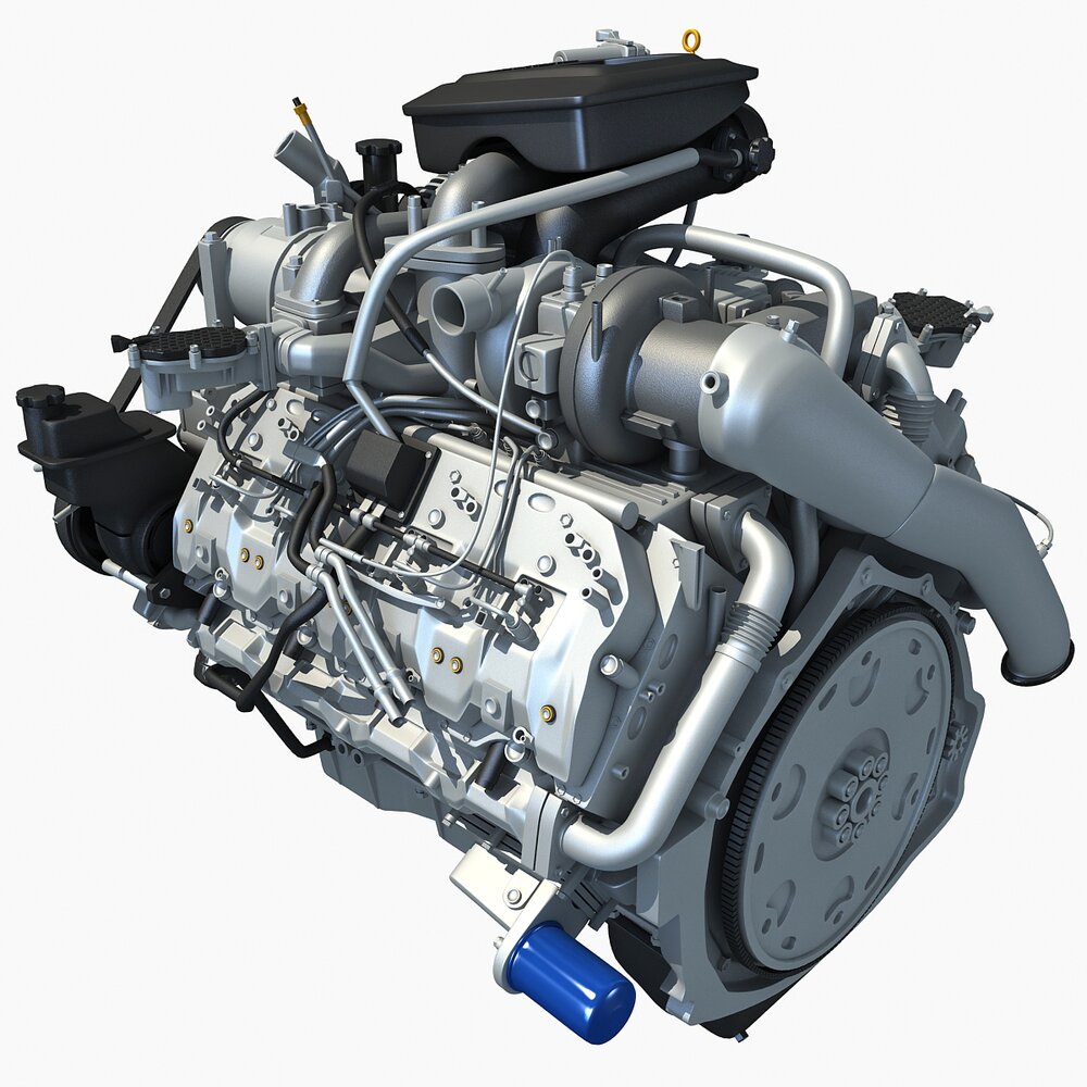 Duramax Diesel V8 Turbo Engine 3D model - Download Engine on 3DModels.org