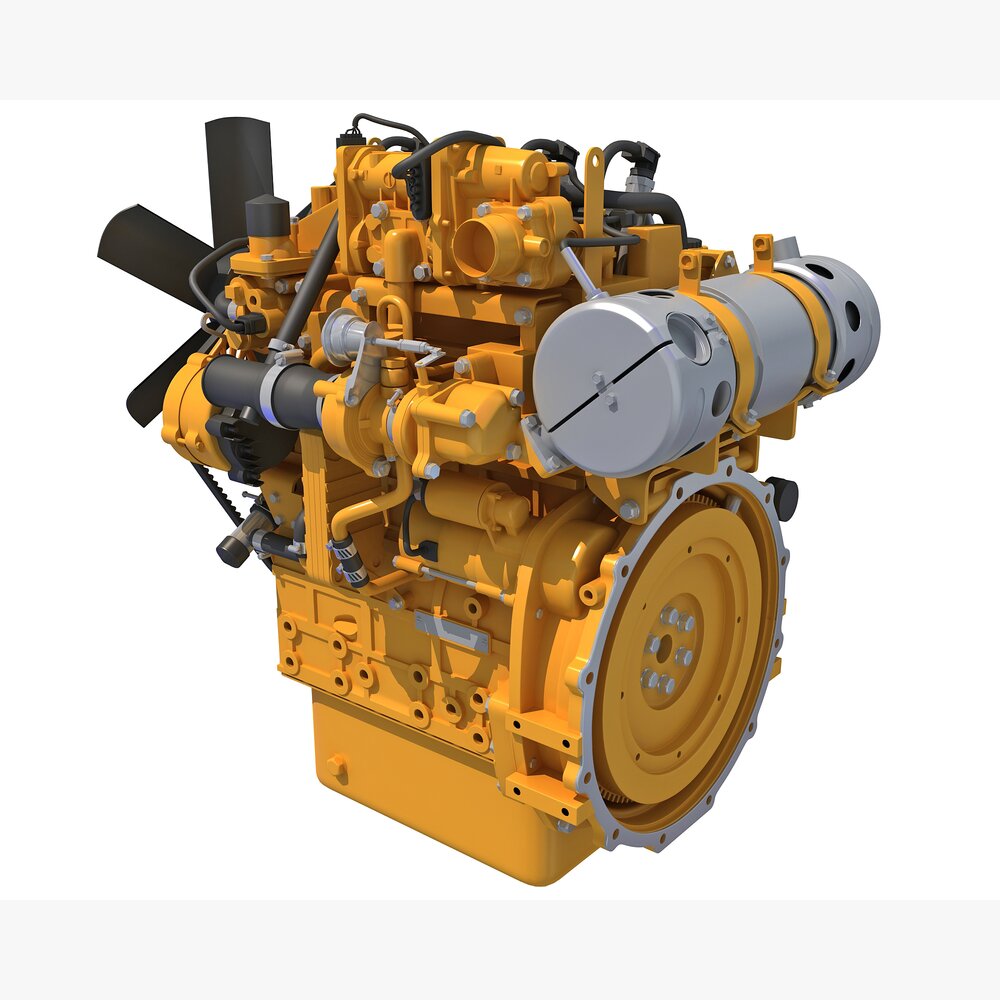 High-Power Diesel Engine 3D model - Download Engine on 3DModels.org
