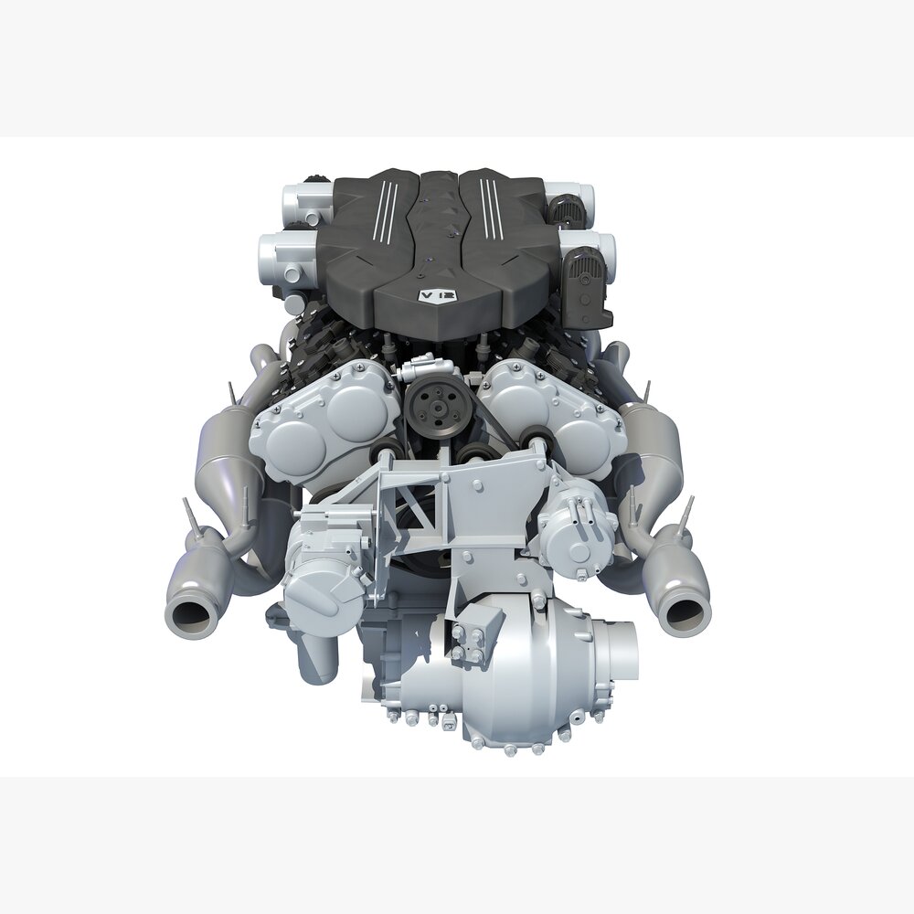 High-Power V12 Engine 3D model - Download Engine on 3DModels.org
