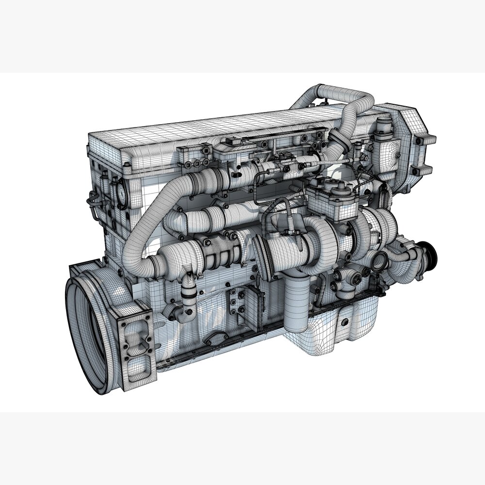 Truck Engine 3D model - Download Engine on 3DModels.org