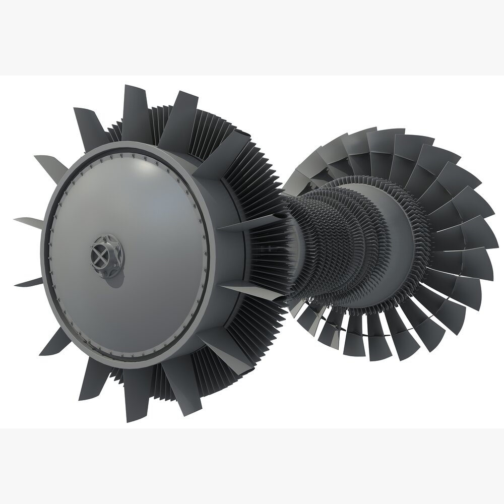 Turbine Turbofan 3D model - Download Engine on 3DModels.org
