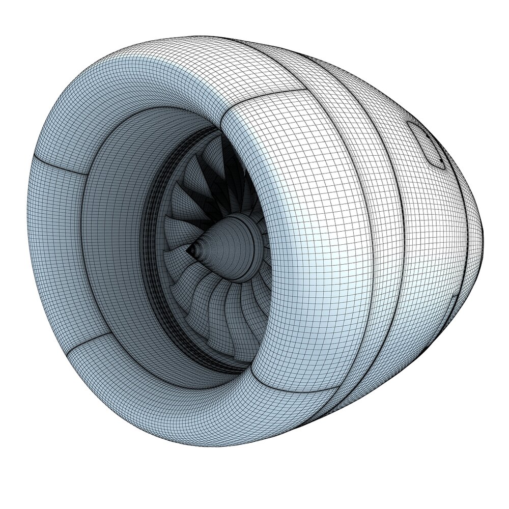 Turbofan Aircraft Engine 3D model - Download Engine on 3DModels.org