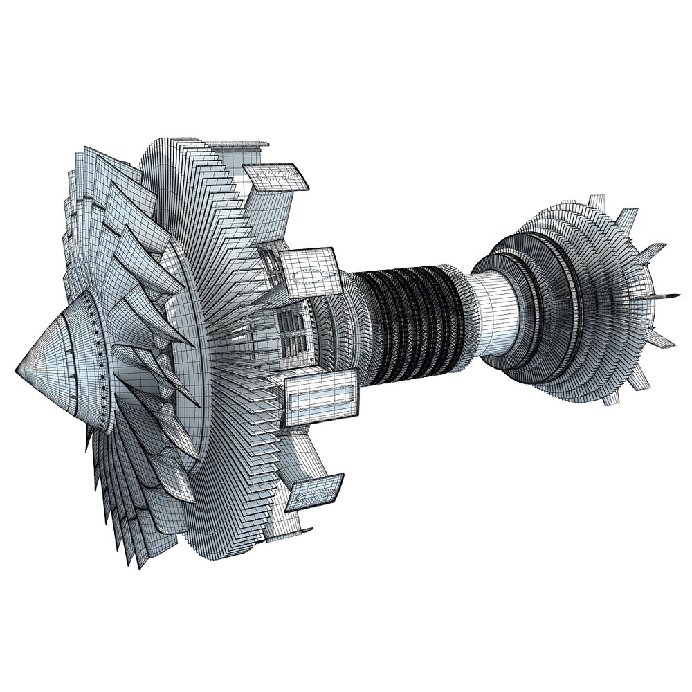 Turbofan Aircraft Engine CFM56 3D model - Download Engine on 3DModels.org