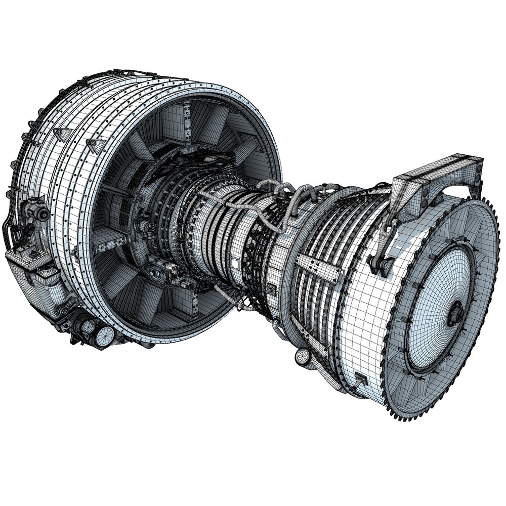 Turbofan Aircraft Engine CFM56 3D model - Download Engine on 3DModels.org