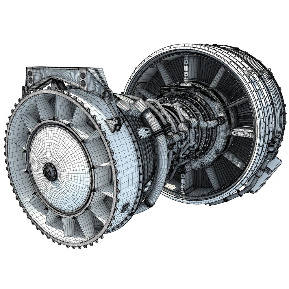 Turbofan Aircraft Engine CFM56 3D model - Download Engine on 3DModels.org