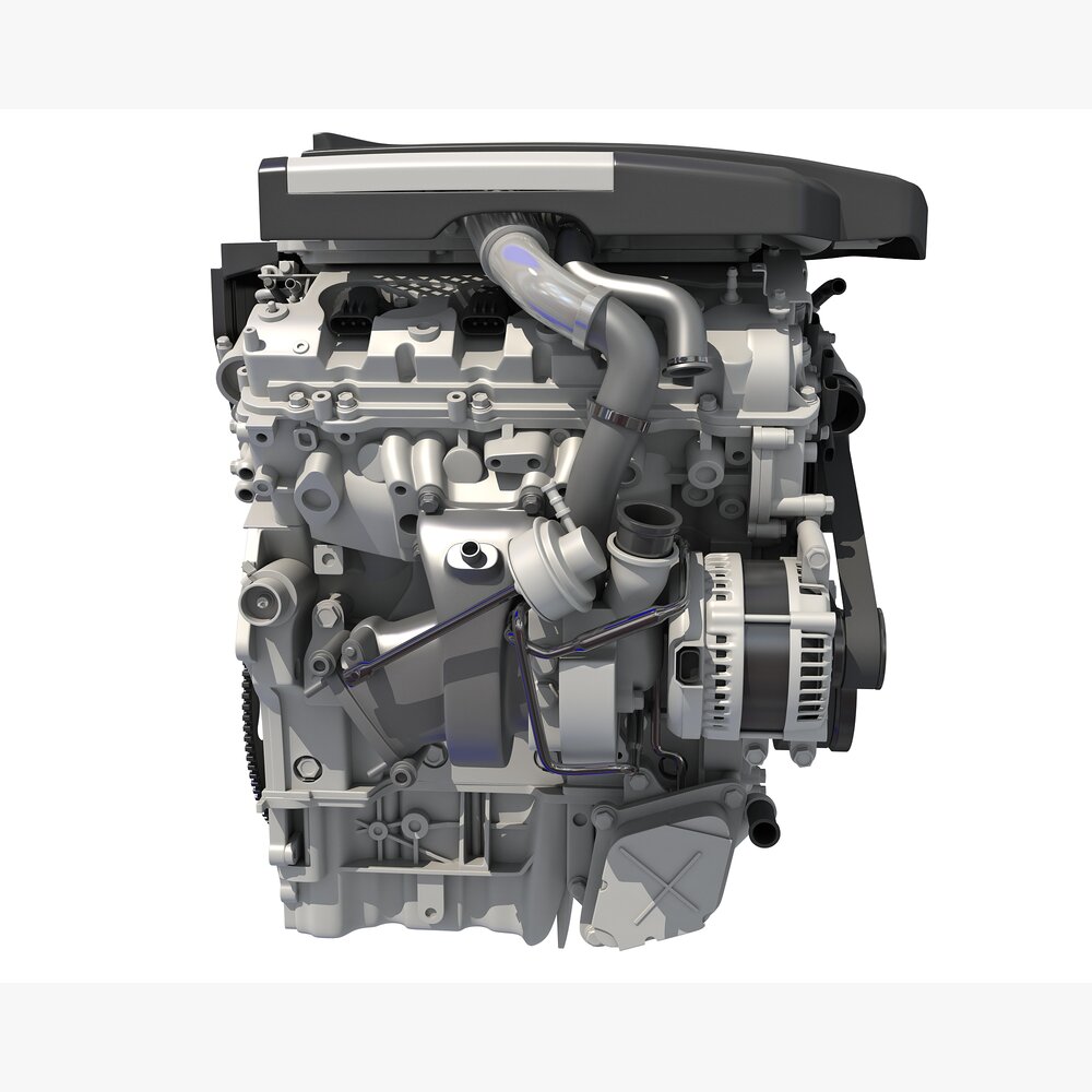 V6 Engine Full With Cutaway 3D model - Download Engine on 3DModels.org