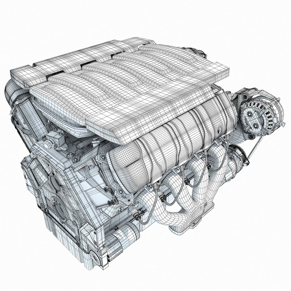 Motor V8 Transparente Modelo 3D - Descargar Motor on 3DModels.org