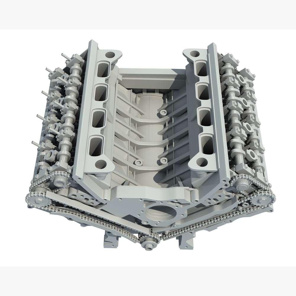 V8 Engine With Interior Parts 3D model - Download Engine on 3DModels.org