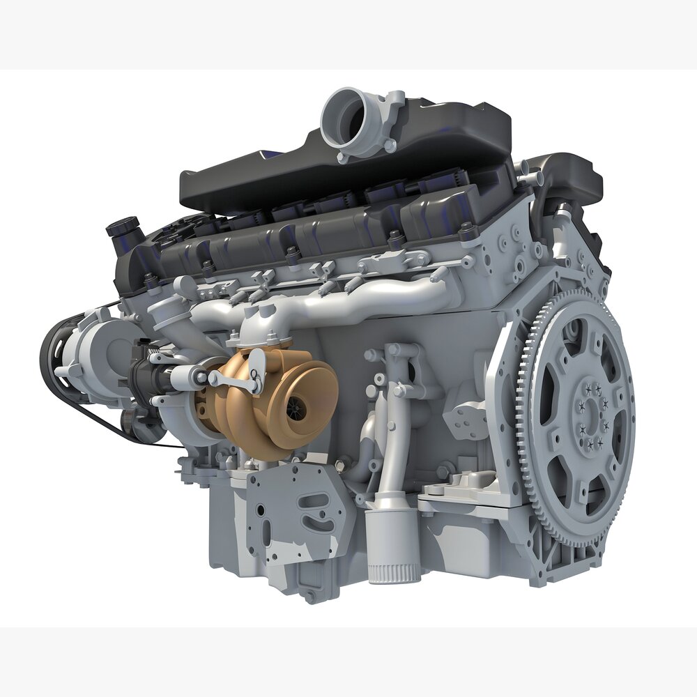 V12 Engine With Interior Parts 3D model - Download Engine on 3DModels.org