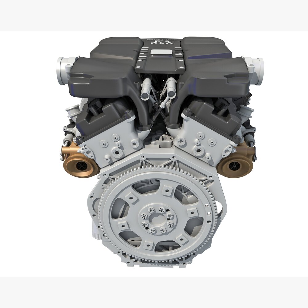 V12 Engine With Interior Parts 3D model - Download Engine on 3DModels.org