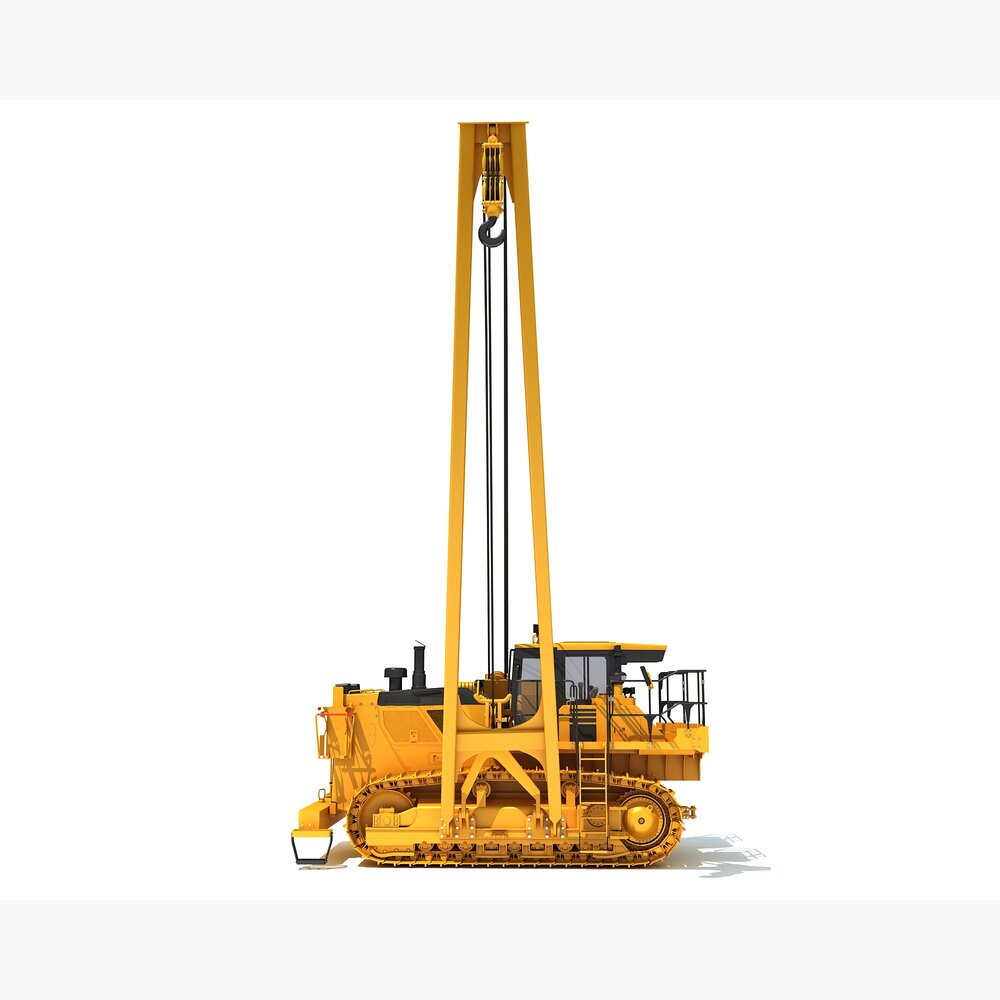 Track Dozer Pipelayer 3D model - Download Tractor on 3DModels.org