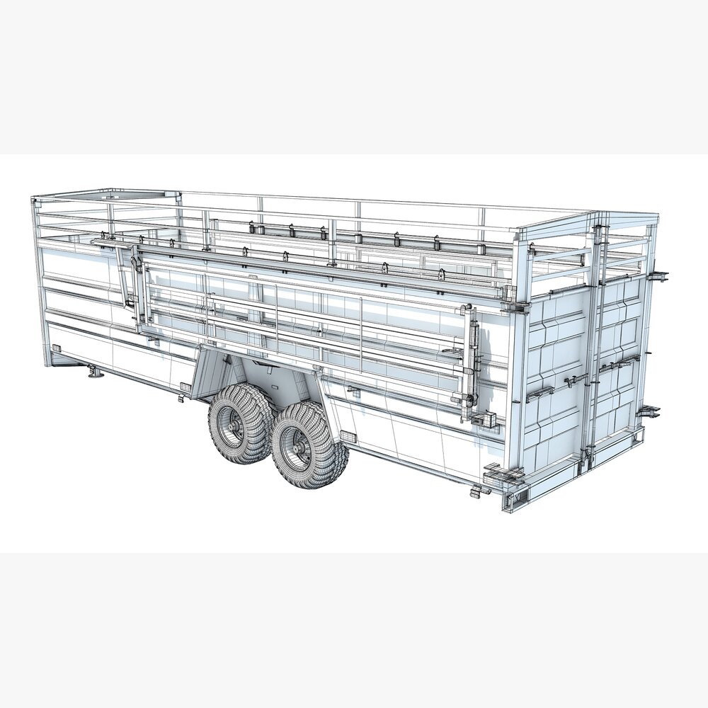 Animal Transport Trailer 3D model - Download Trailer on 3DModels.org