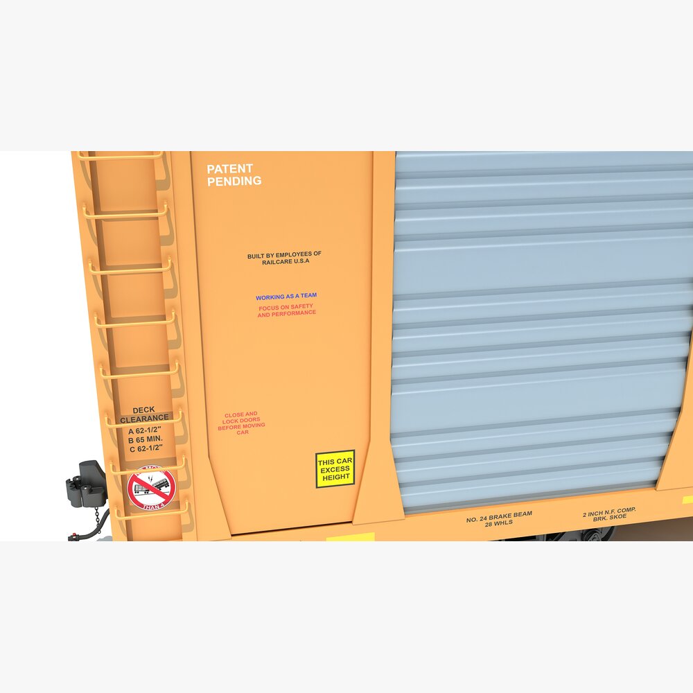 Canadian National Auto Carrier 3D model - Download Rail wagons on ...