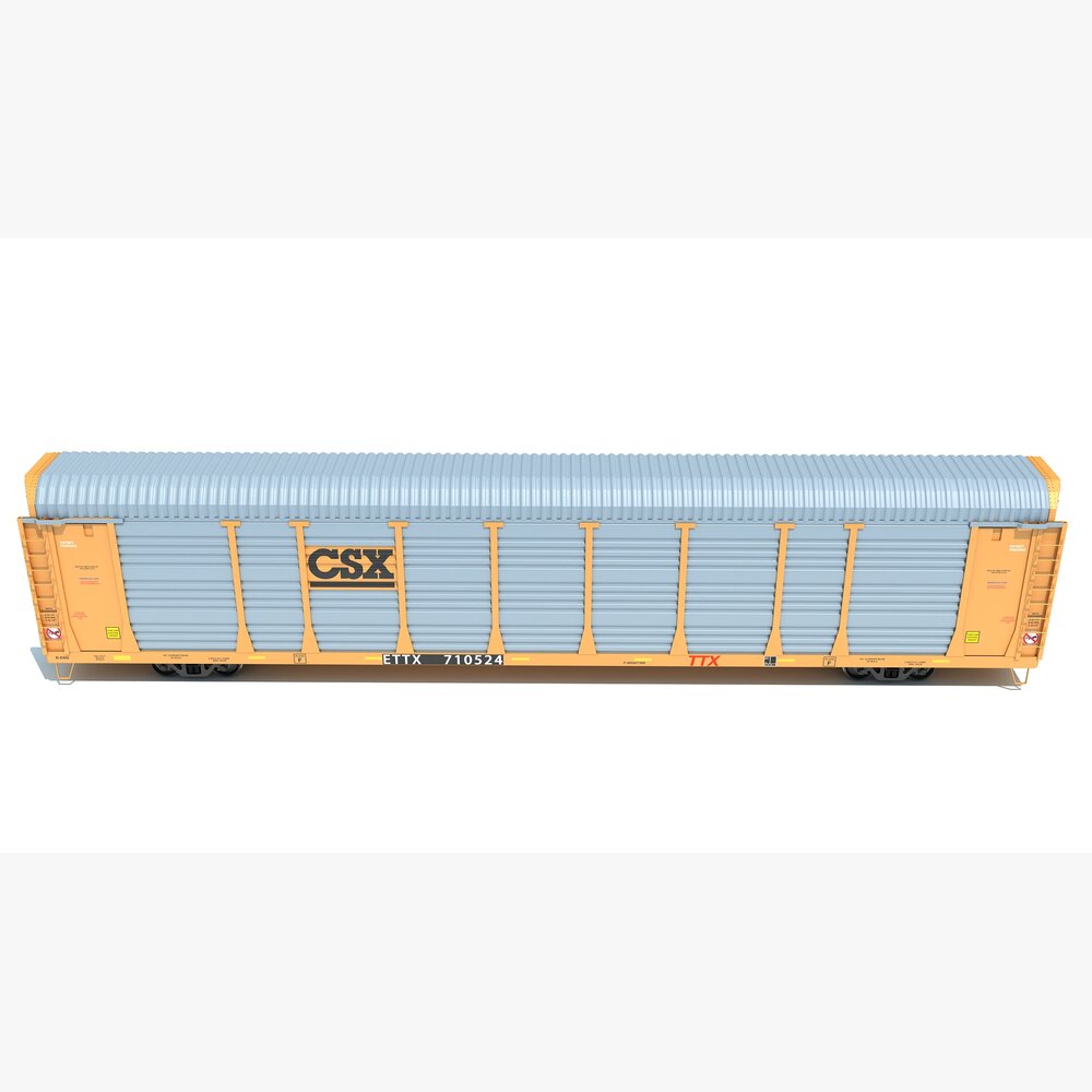 CSX Transportador de Automóviles Modelo 3D - Descargar Vagones de tren ...
