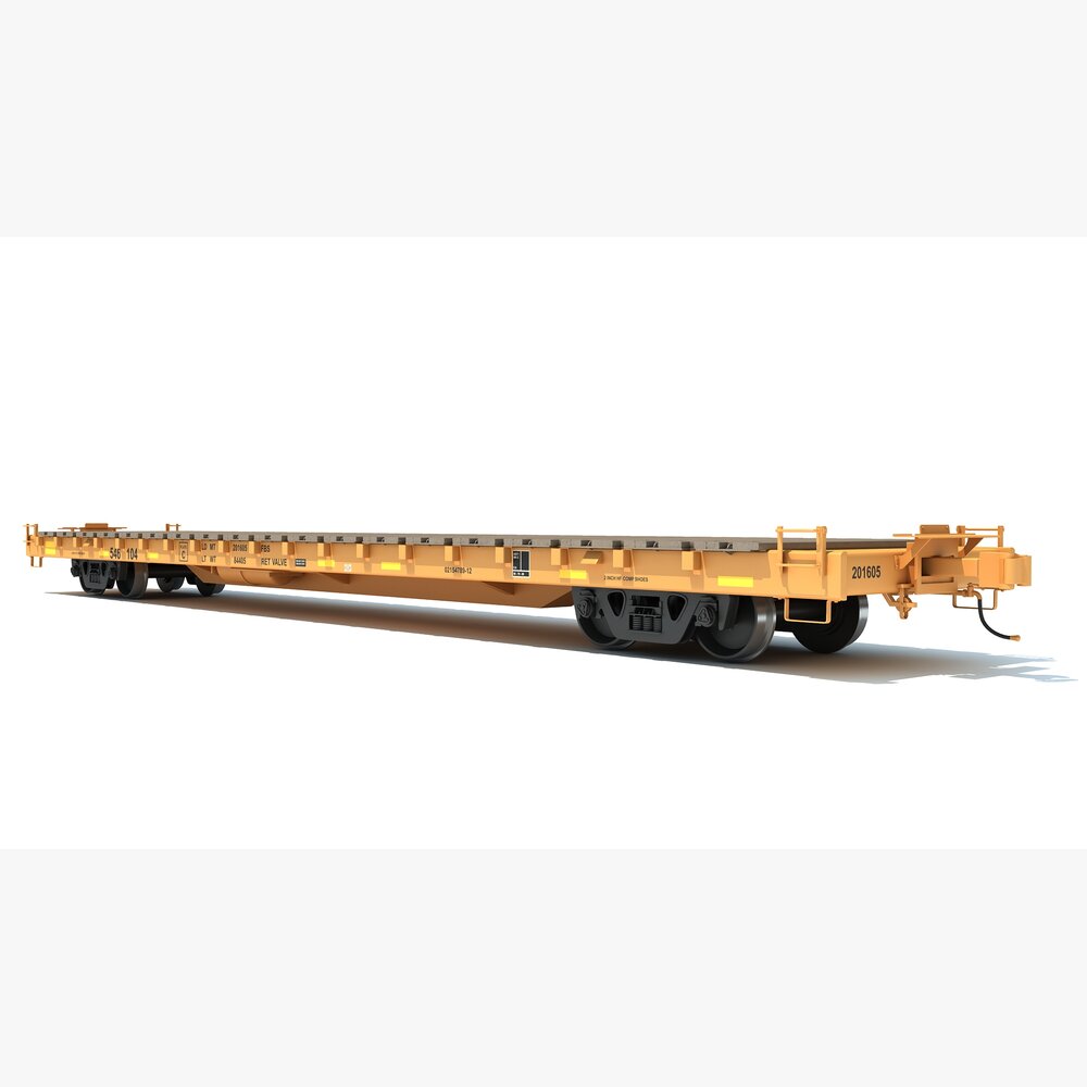 Flat Railroad Car 3D model - Download Rail wagons on 3DModels.org