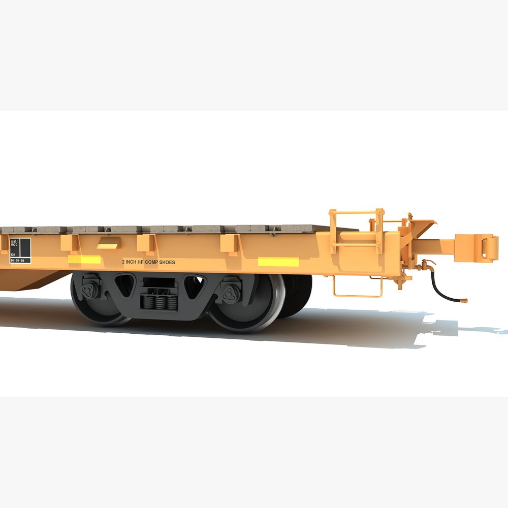 Flat Railroad Car 3D model - Download Rail wagons on 3DModels.org