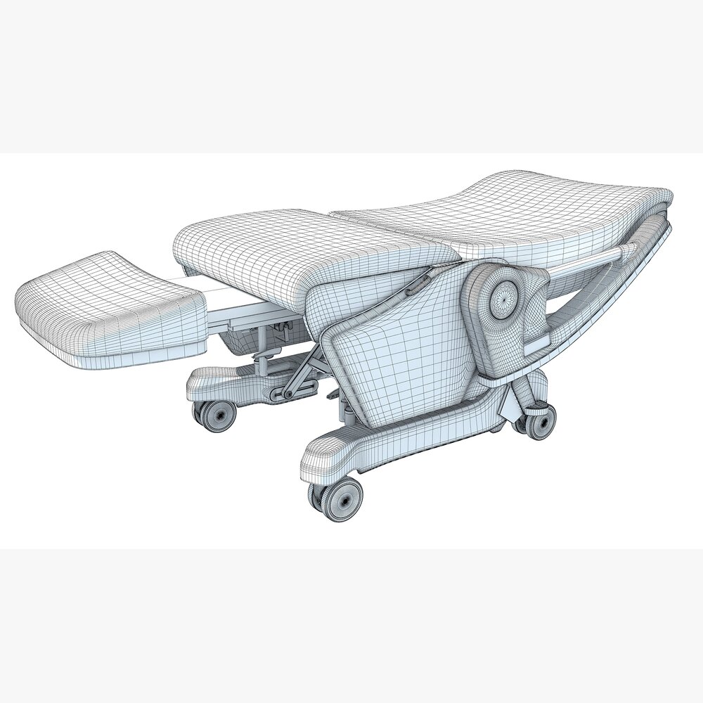 Hospital Patient Chair Unfolded 3D model - Download Medical Equipment ...