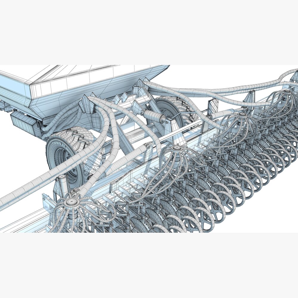 Trailed Seed Drill 3D model - Download Trailer on 3DModels.org