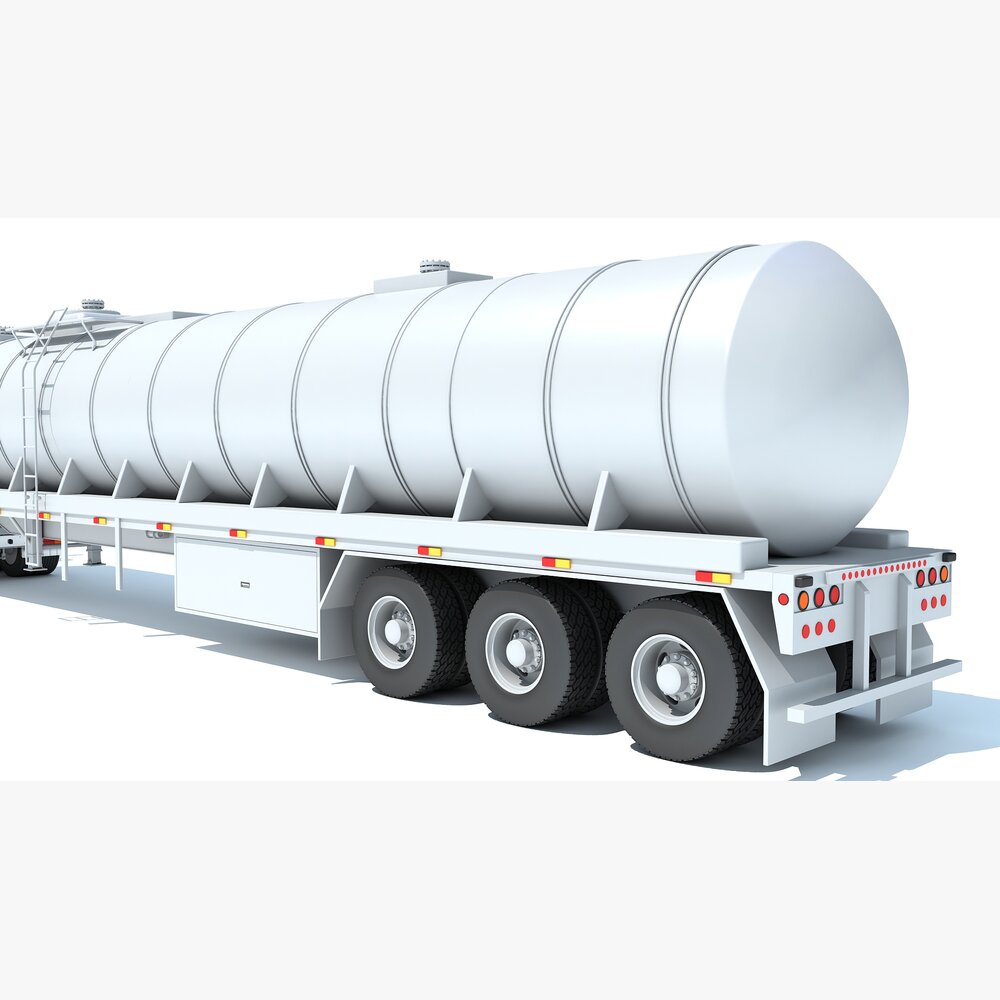 Truck With Tank Semi Trailer 2 3D model - Download Truck on 3DModels.org