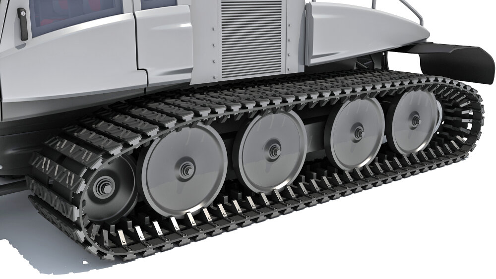 Snow Groomer Snowcat 3D model - Download Tractor on 3DModels.org