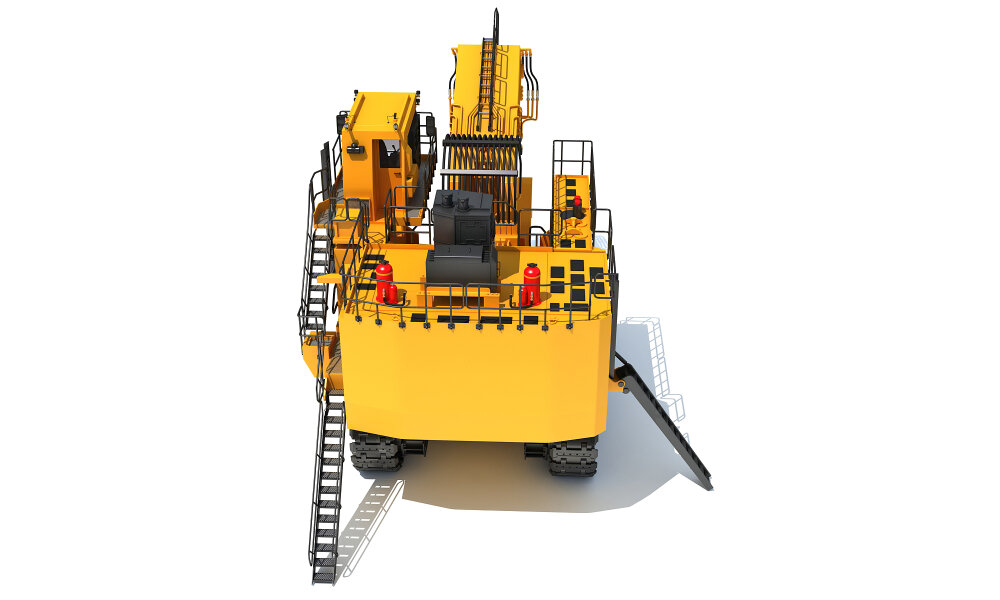 Mining Excavator Tracked 3D model - Download Tractor on 3DModels.org