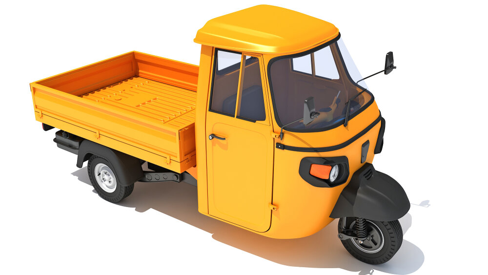 3 Wheeler Mini Tuk Tuk Pick Up 3D model - Download Truck on 3DModels.org