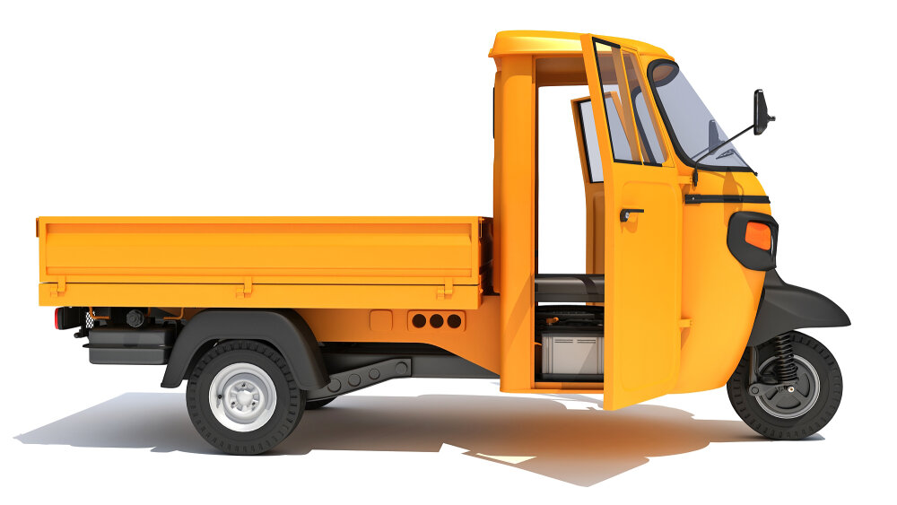 3 Wheeler Mini Tuk Tuk Pick Up 3D model - Download Truck on 3DModels.org