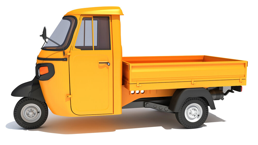 3 Wheeler Mini Tuk Tuk Pick Up 3D model - Download Truck on 3DModels.org