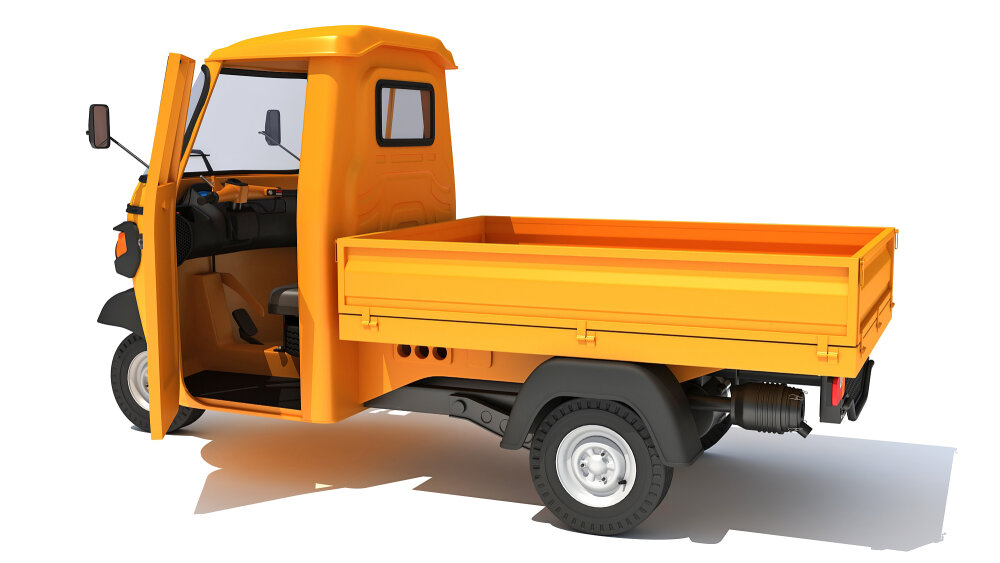 3 Wheeler Mini Tuk Tuk Pick Up 3D model - Download Truck on 3DModels.org