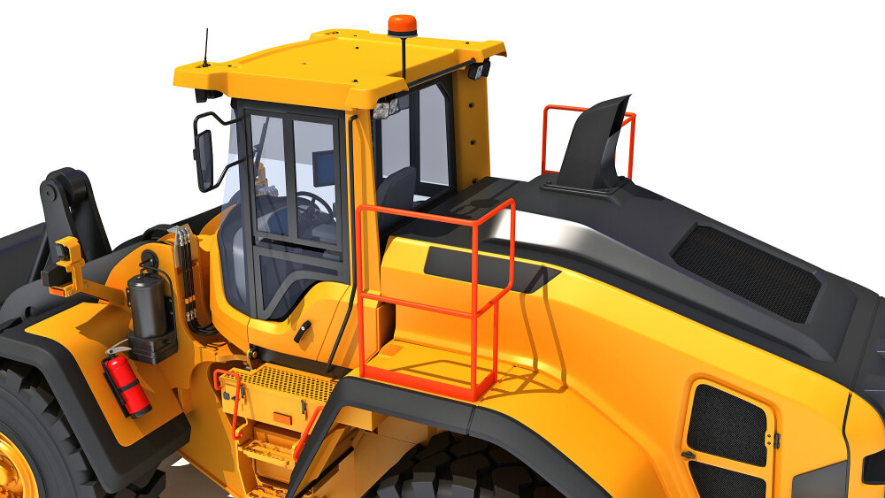 Wheel Loader Construction Machinery 3D model - Download Tractor on ...