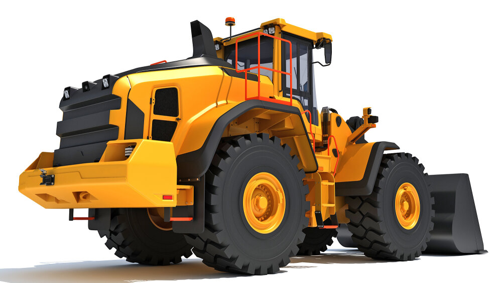 Wheel Loader Construction Machinery 3D model - Download Tractor on ...
