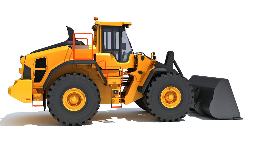 Wheel Loader Construction Machinery 3D model - Download Tractor on ...