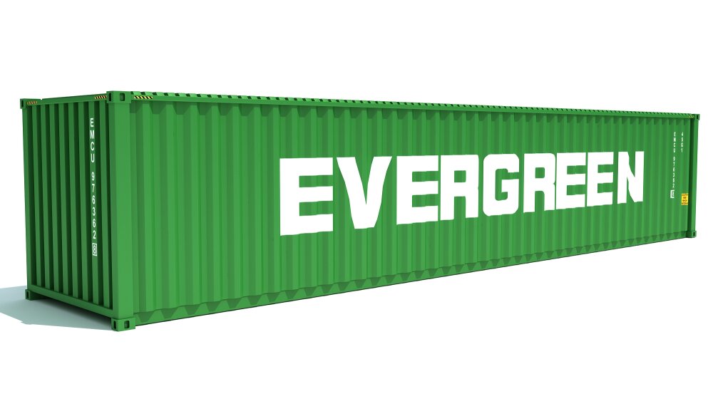 Contenedor de Transporte Evergreen Modelo 3D - Descargar Herramientas ...