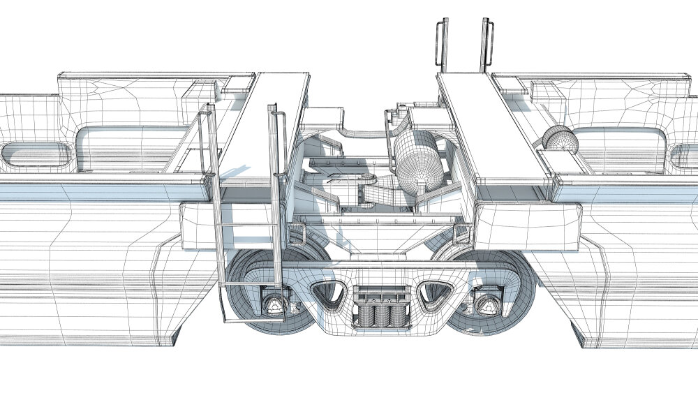 Railroad Double Stack Cars 3D model - Download Rail wagons on 3DModels.org