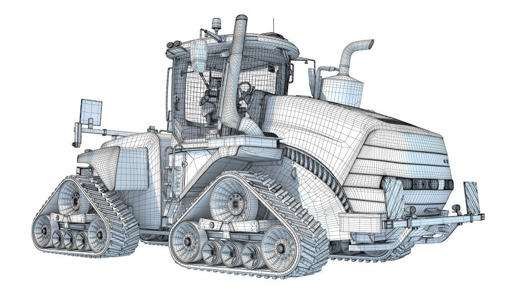 Tracked Articulated Tractor 3D model - Download Tractor on 3DModels.org