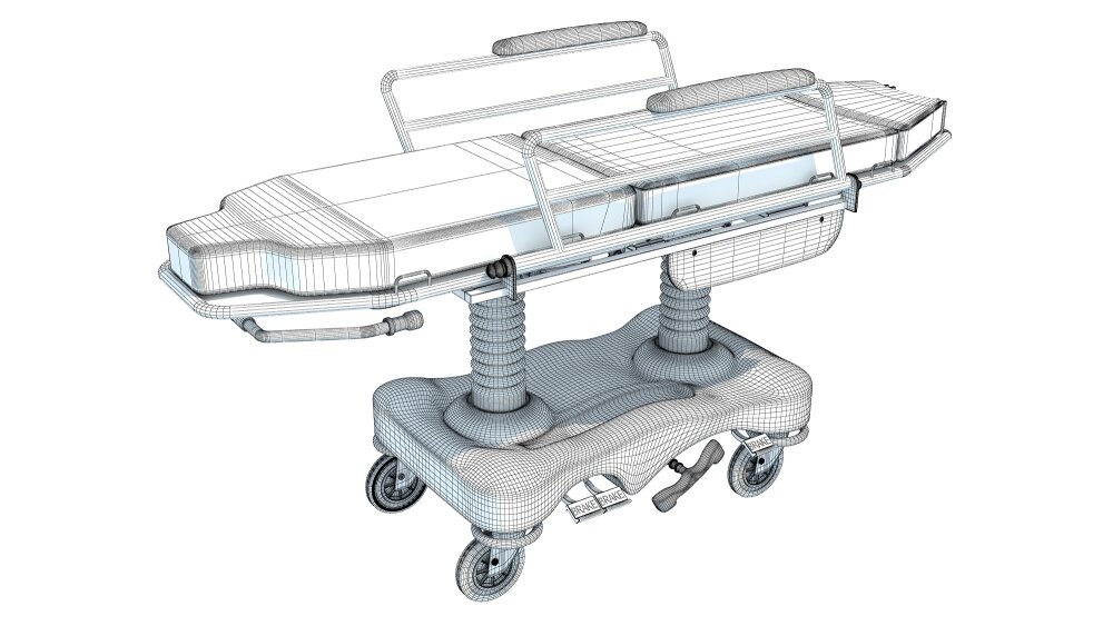 Medical Stretcher 3D model - Download Medical Equipment on 3DModels.org