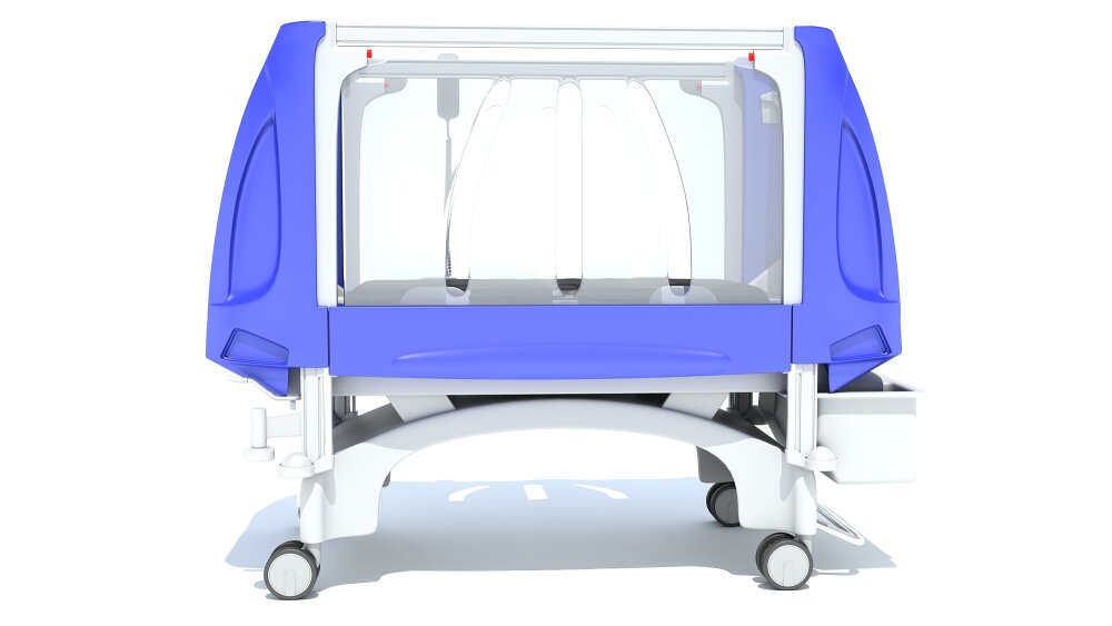 Pediatric Medical Hospital Bed 3D model - Download Medical Equipment on ...