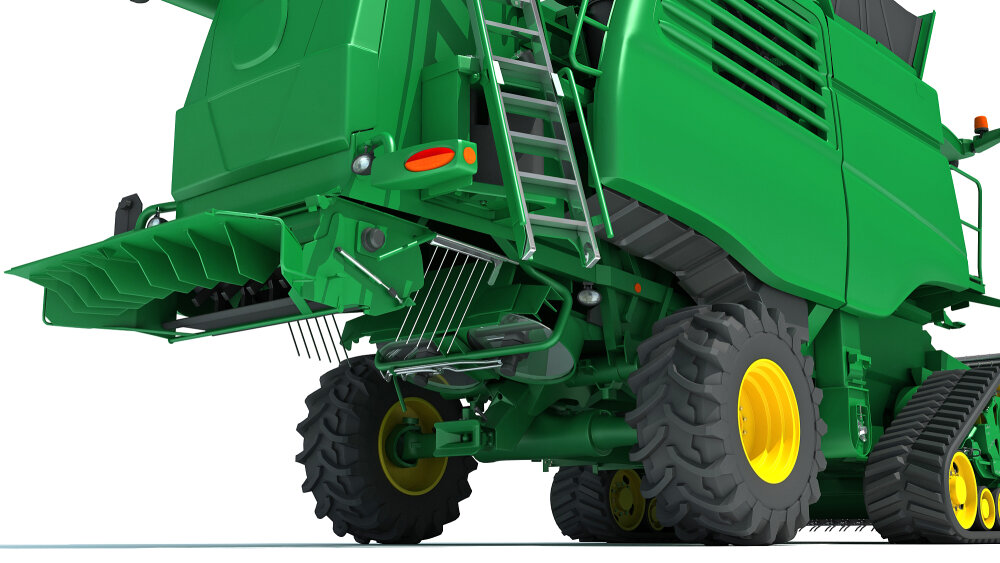Green Combine Harvester 55 3D model - Download Tractor on 3DModels.org