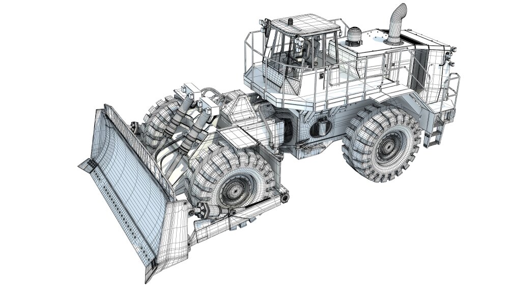 3d Dozer 3D model - Download Tractor on 3DModels.org