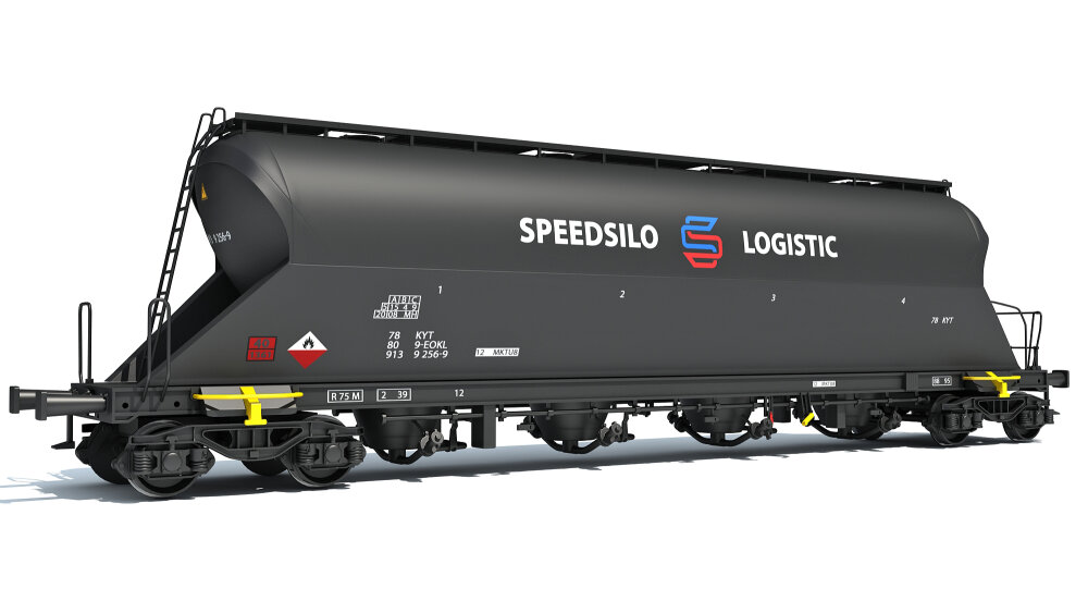 Railroad Silo Tank Train Car 3D model - Download Rail wagons on ...