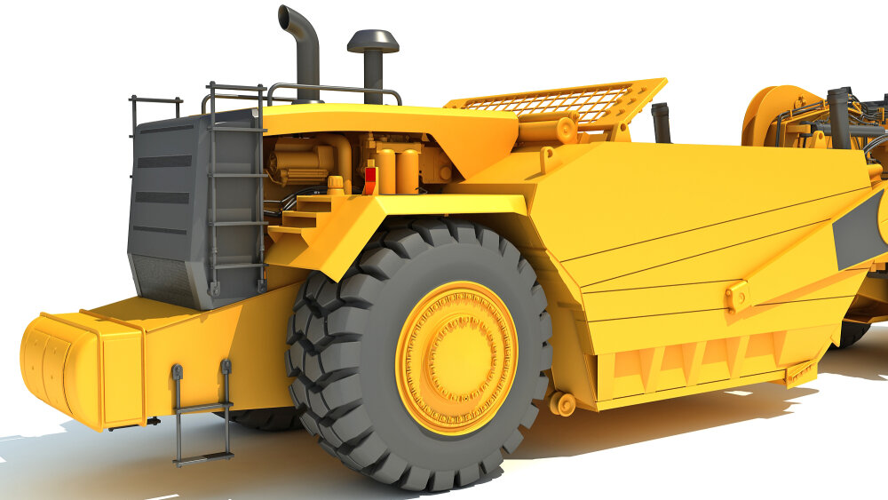 Tractor Scraper 3D 모델 - 다운로드 트랙터 on 3DModels.org