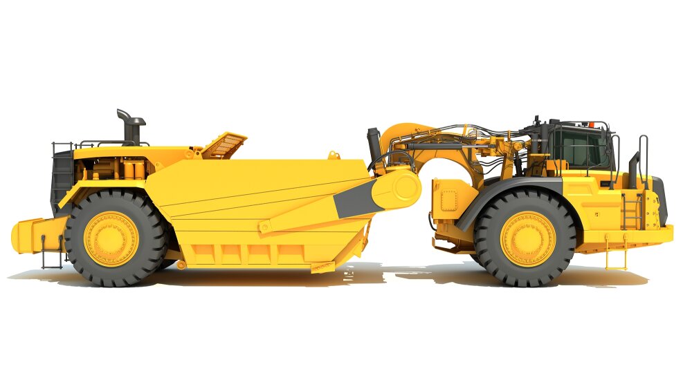 Tractor Scraper 3D 모델 - 다운로드 트랙터 on 3DModels.org